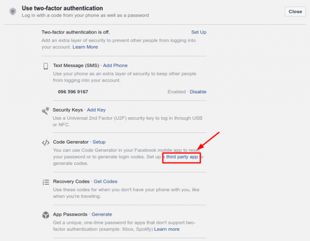 How to Add Protectimus Slim mini NFC token to Facebook - Protectimus ...