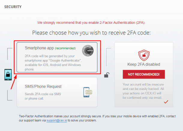 How to Set Up Two-Factor Authentication on CEX.io with Protectimus Slim ...